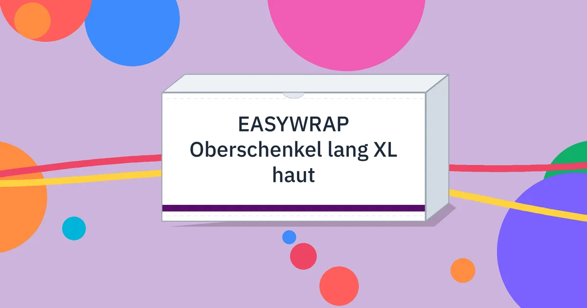 Symbolbild: Packung mit der Aufschrift EASYWRAP Oberschenkel lang XL haut (PZN 18748816) – Verfügbarkeit und Bezug in Apotheken in Frankfurt am Main