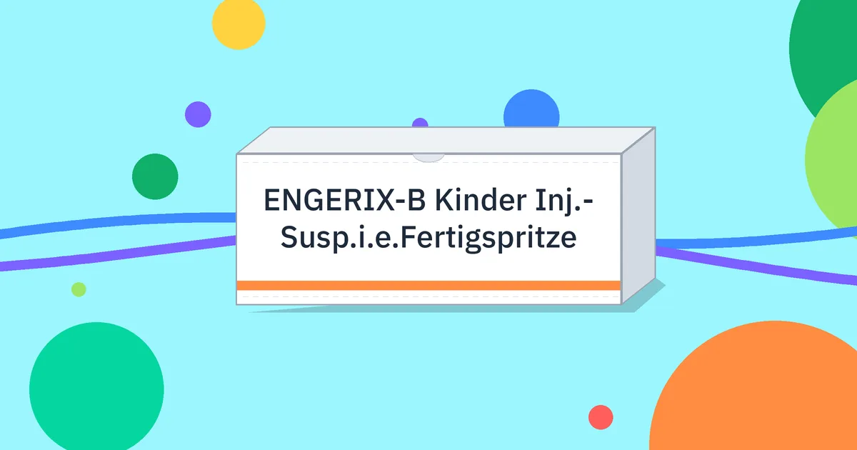 Symbolbild: Packung mit der Aufschrift ENGERIX-B Kinder Inj.-Susp.i.e.Fertigspritze (PZN 00041393) – Verfügbarkeit und Bezug in Apotheken in Frankfurt am Main