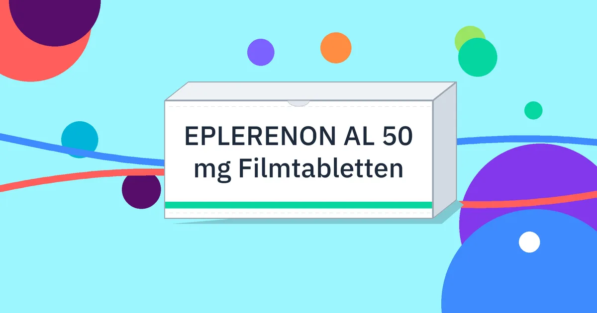Symbolbild: Packung mit der Aufschrift EPLERENON AL 50 mg Filmtabletten (PZN 10809777) – Verfügbarkeit und Bezug in Apotheken in Frankfurt am Main