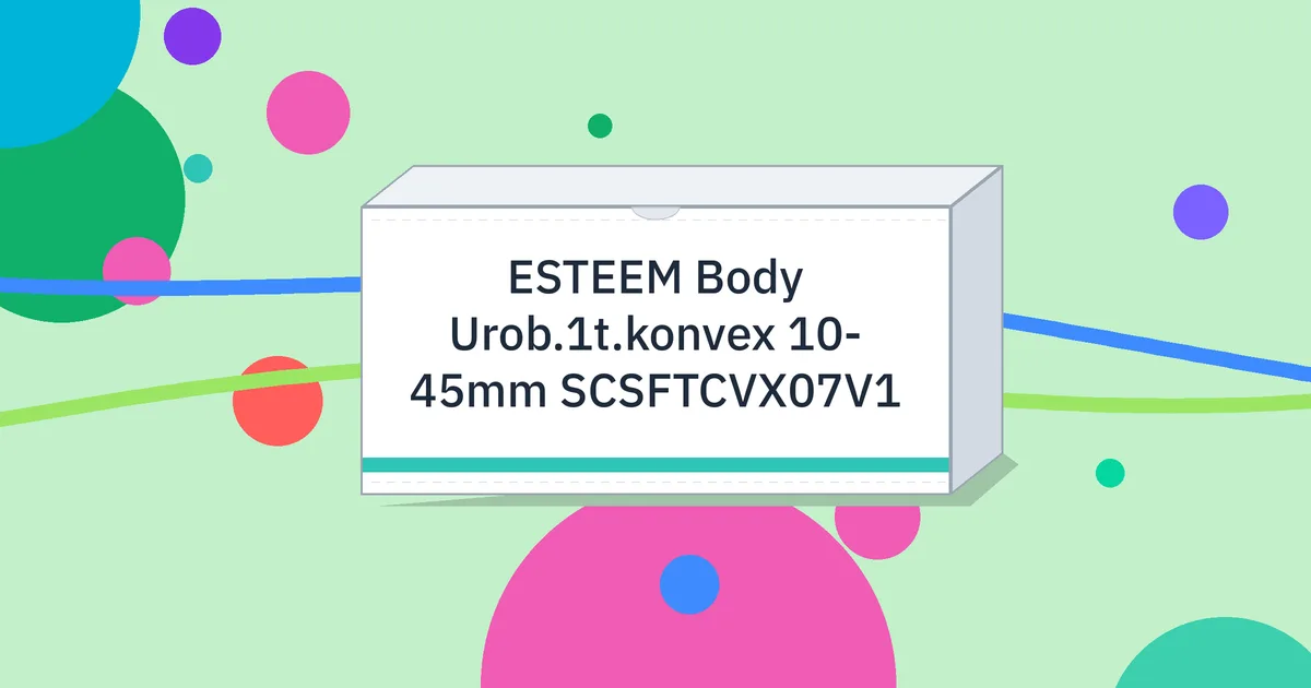 Symbolbild: Packung mit der Aufschrift ESTEEM Body Urob.1t.konvex 10-45mm SCSFTCVX07V1 (PZN 18838502) – Verfügbarkeit und Bezug in Apotheken in Frankfurt am Main