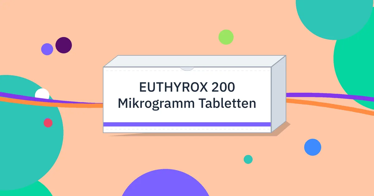Symbolbild: Packung mit der Aufschrift EUTHYROX 200 Mikrogramm Tabletten (PZN 02361819) – Verfügbarkeit und Bezug in Apotheken in Frankfurt am Main