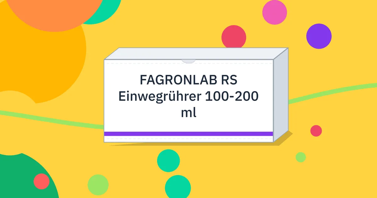 Symbolbild: Packung mit der Aufschrift FAGRONLAB RS Einwegrührer 100-200 ml (PZN 20362509) – Verfügbarkeit und Bezug in Apotheken in Frankfurt am Main
