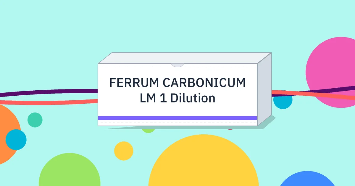 Symbolbild: Packung mit der Aufschrift FERRUM CARBONICUM LM 1 Dilution (PZN 12847836) – Verfügbarkeit und Bezug in Apotheken in Frankfurt am Main