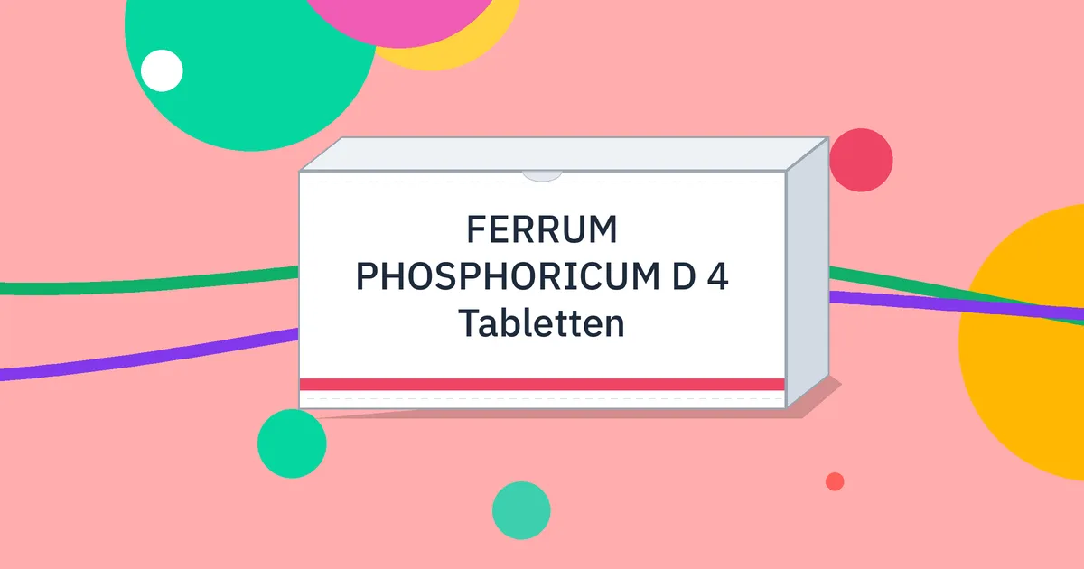 Symbolbild: Packung mit der Aufschrift FERRUM PHOSPHORICUM D 4 Tabletten (PZN 01770823) – Verfügbarkeit und Bezug in Apotheken in Frankfurt am Main
