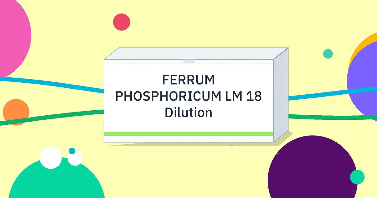 Symbolbild: Packung mit der Aufschrift FERRUM PHOSPHORICUM LM 18 Dilution (PZN 07540490) – Verfügbarkeit und Bezug in Apotheken in Frankfurt am Main