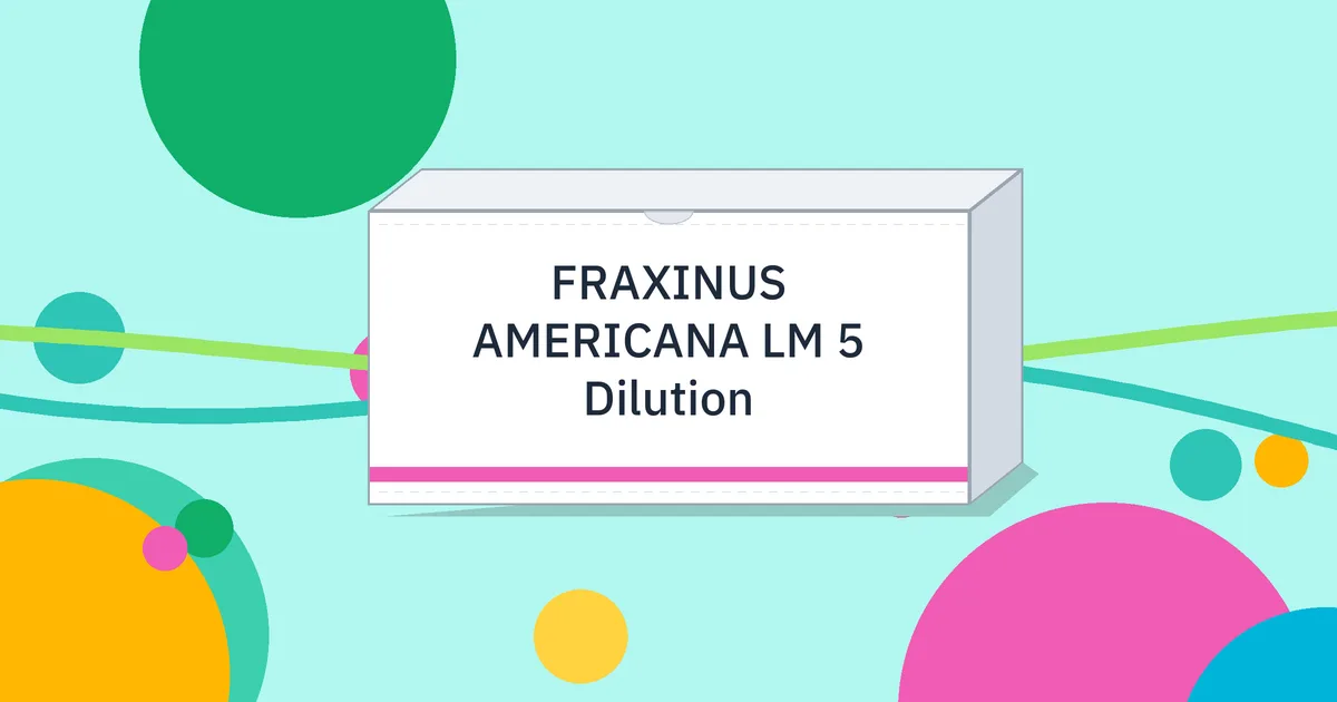 Symbolbild: Packung mit der Aufschrift FRAXINUS AMERICANA LM 5 Dilution (PZN 13491488) – Verfügbarkeit und Bezug in Apotheken in Frankfurt am Main
