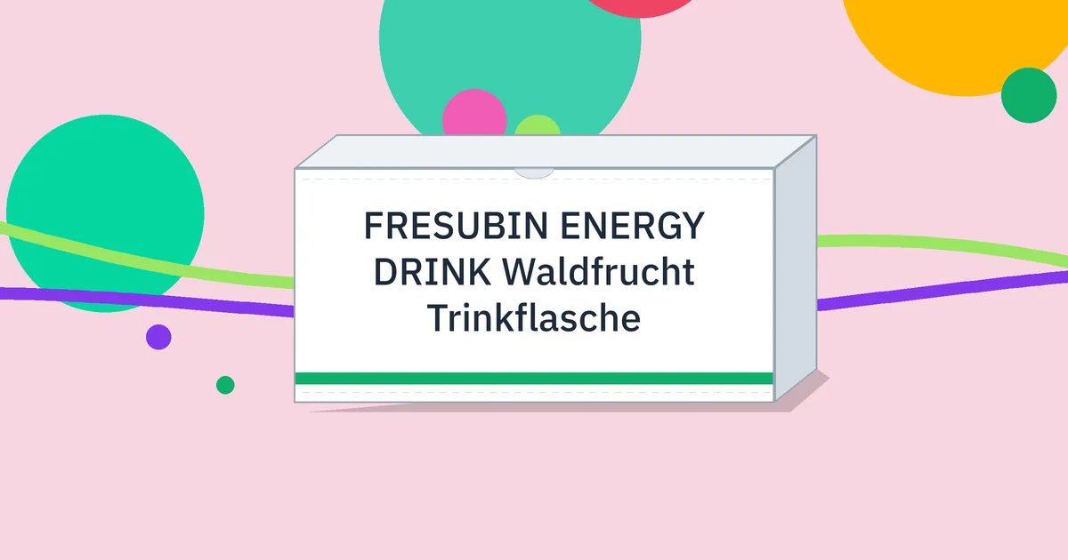 Symbolbild: Packung mit der Aufschrift FRESUBIN ENERGY DRINK Waldfrucht Trinkflasche (PZN 02173147) – Verfügbarkeit und Bezug in Apotheken in Frankfurt am Main