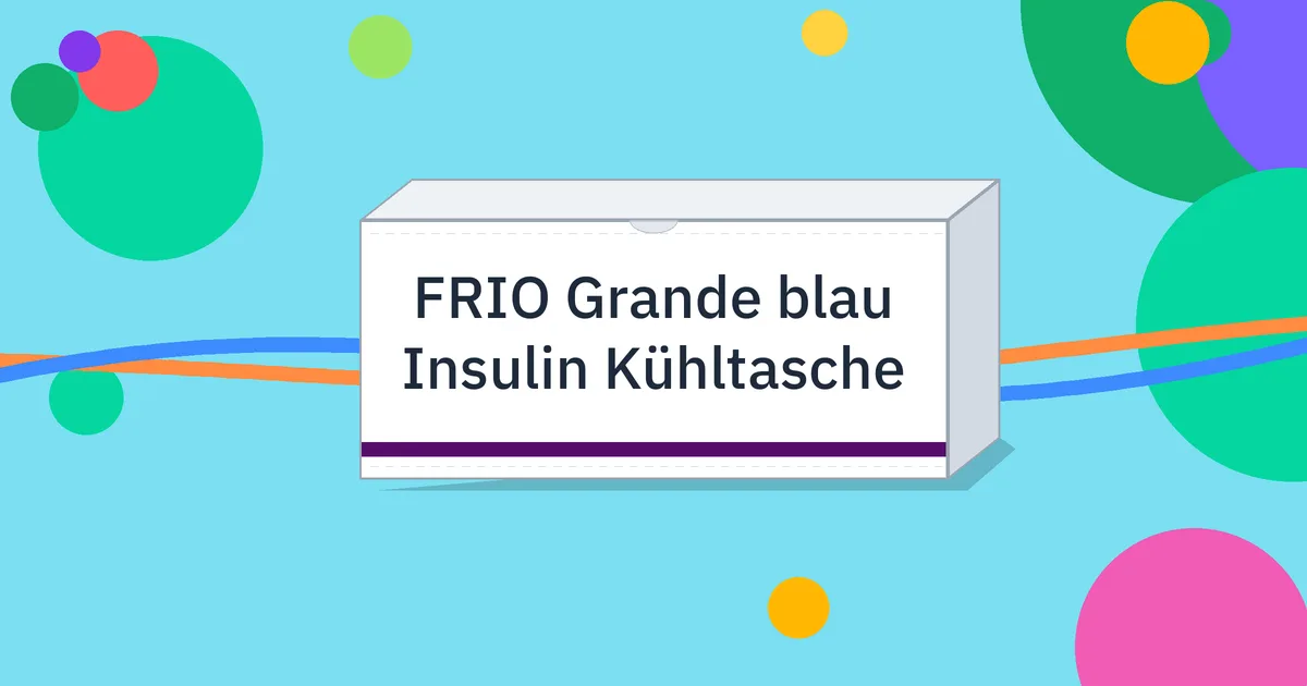 Symbolbild: Packung mit der Aufschrift FRIO Grande blau Insulin Kühltasche (PZN 11638510) – Verfügbarkeit und Bezug in Apotheken in Frankfurt am Main