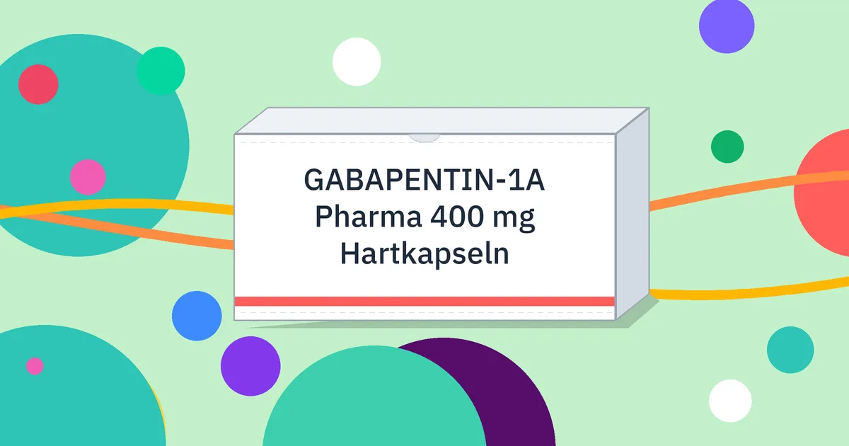 Symbolbild: Packung mit der Aufschrift GABAPENTIN-1A Pharma 400 mg Hartkapseln (PZN 04170710) – Verfügbarkeit und Bezug in Apotheken in Frankfurt am Main