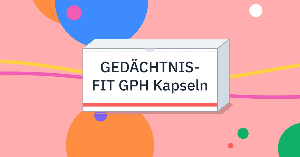 Symbolbild: Packung mit der Aufschrift GEDÄCHTNIS-FIT GPH Kapseln (PZN 02569000) – Verfügbarkeit und Bezug in Apotheken in Frankfurt am Main