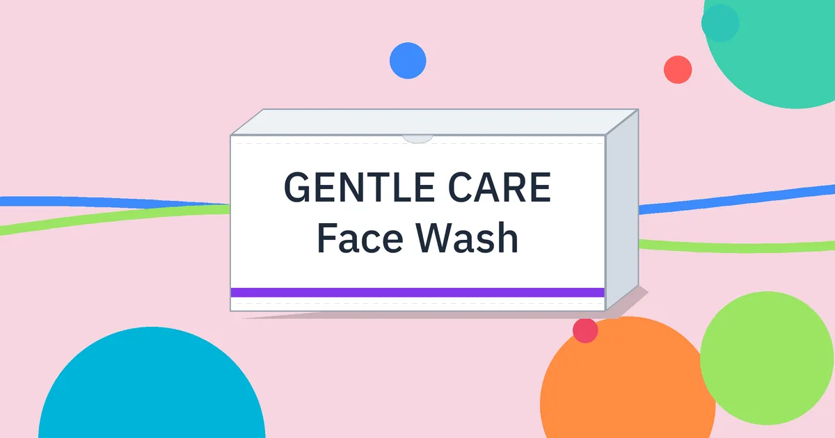 Symbolbild: Packung mit der Aufschrift GENTLE CARE Face Wash (PZN 19995008) – Verfügbarkeit und Bezug in Apotheken in Frankfurt am Main