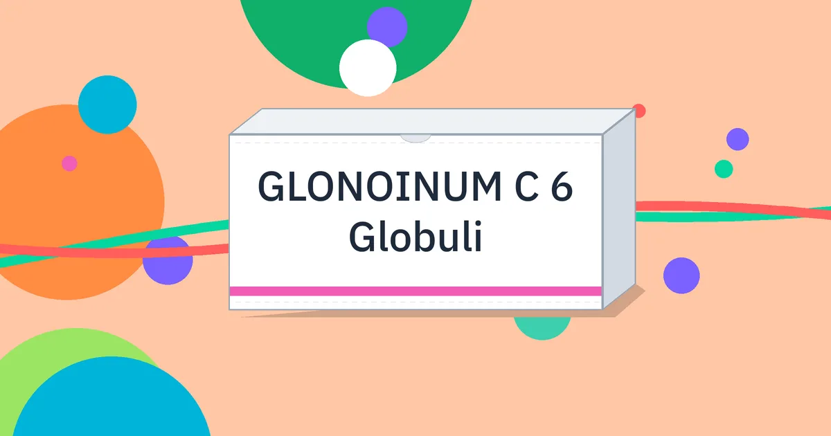 Symbolbild: Packung mit der Aufschrift GLONOINUM C 6 Globuli (PZN 07168820) – Verfügbarkeit und Bezug in Apotheken in Frankfurt am Main