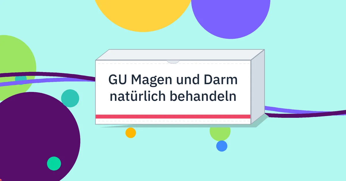 Symbolbild: Packung mit der Aufschrift GU Magen und Darm natürlich behandeln (PZN 11600714) – Verfügbarkeit und Bezug in Apotheken in Frankfurt am Main