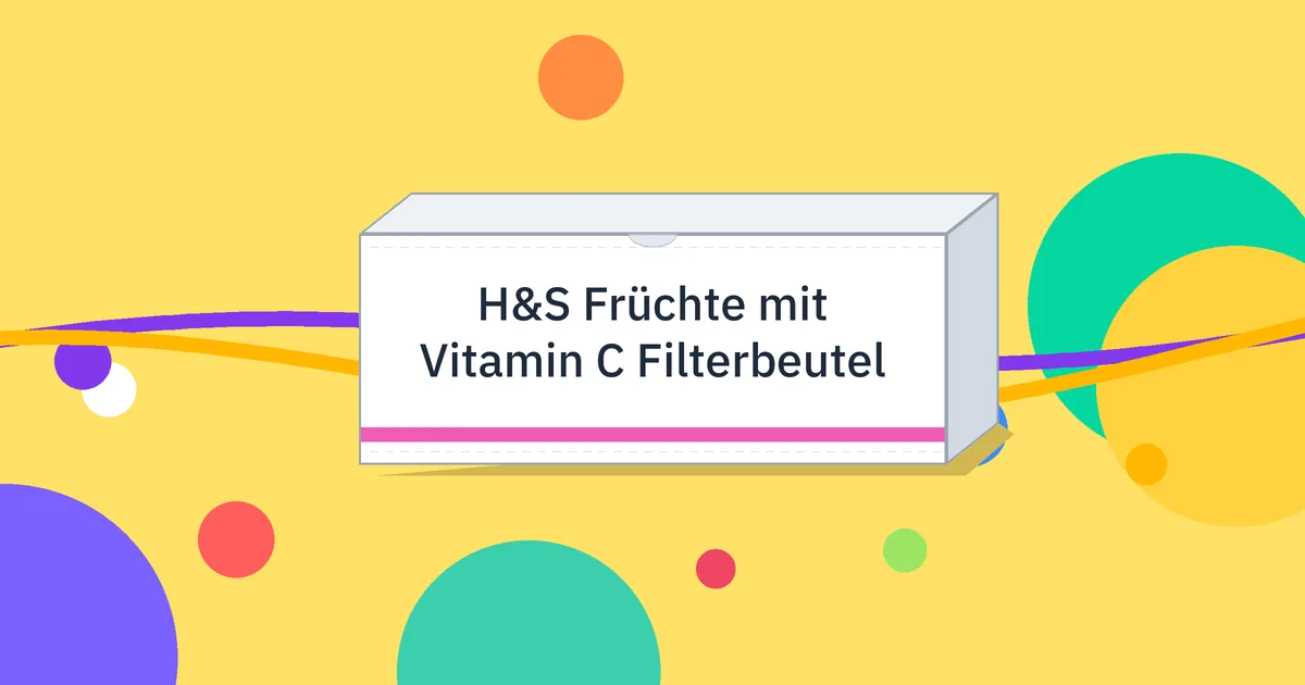 Symbolbild: Packung mit der Aufschrift H&S Früchte mit Vitamin C Filterbeutel (PZN 06464953) – Verfügbarkeit und Bezug in Apotheken in Frankfurt am Main