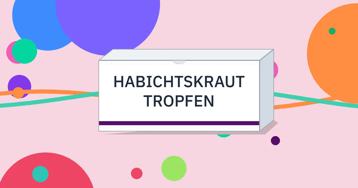 Symbolbild: Packung mit der Aufschrift HABICHTSKRAUT TROPFEN (PZN 14127684) – Verfügbarkeit und Bezug in Apotheken in Frankfurt am Main