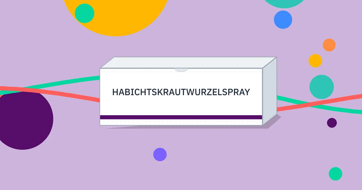 Symbolbild: Packung mit der Aufschrift HABICHTSKRAUTWURZELSPRAY (PZN 12496443) – Verfügbarkeit und Bezug in Apotheken in Frankfurt am Main