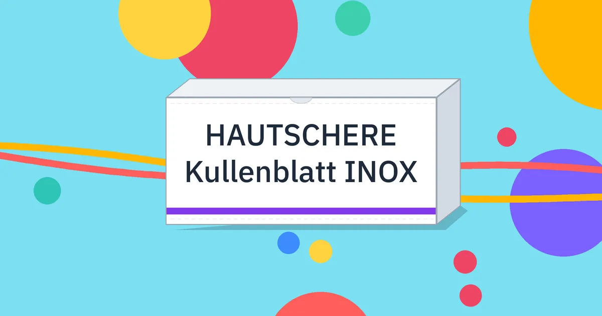 Symbolbild: Packung mit der Aufschrift HAUTSCHERE Kullenblatt INOX (PZN 12364807) – Verfügbarkeit und Bezug in Apotheken in Frankfurt am Main