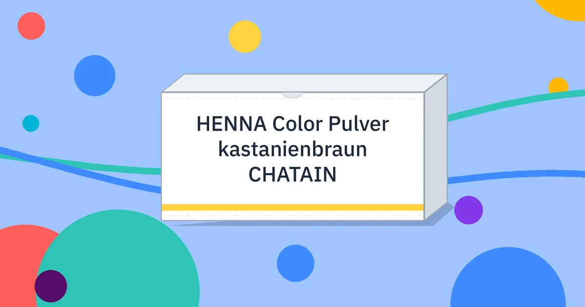 Symbolbild: Packung mit der Aufschrift HENNA Color Pulver kastanienbraun CHATAIN (PZN 09940779) – Verfügbarkeit und Bezug in Apotheken in Frankfurt am Main