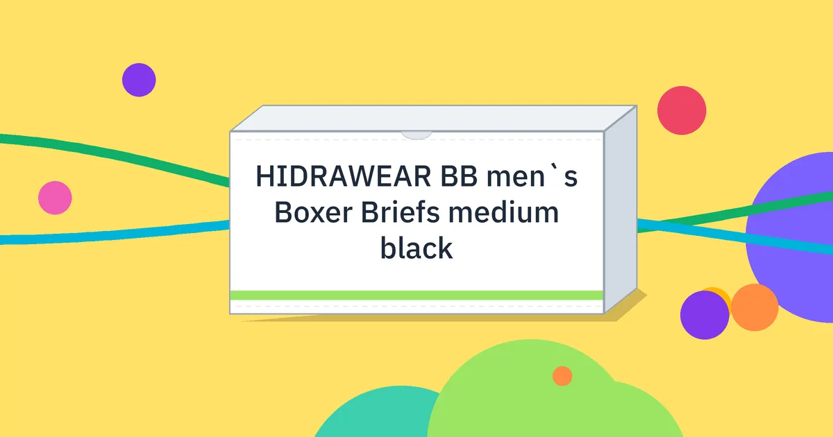 Symbolbild: Packung mit der Aufschrift HIDRAWEAR BB men`s Boxer Briefs medium black (PZN 17516386) – Verfügbarkeit und Bezug in Apotheken in Frankfurt am Main
