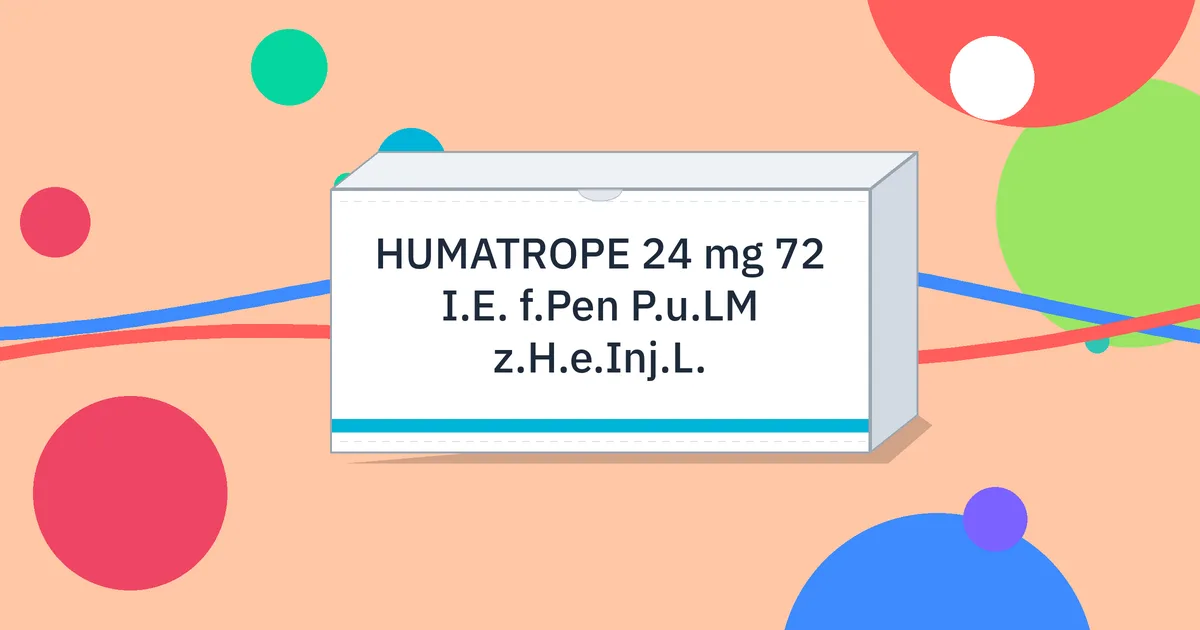 Symbolbild: Packung mit der Aufschrift HUMATROPE 24 mg 72 I.E. f.Pen P.u.LM z.H.e.Inj.L. (PZN 12774511) – Verfügbarkeit und Bezug in Apotheken in Frankfurt am Main