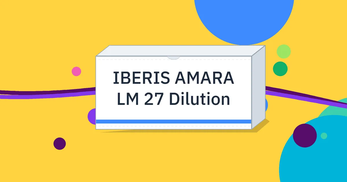 Symbolbild: Packung mit der Aufschrift IBERIS AMARA LM 27 Dilution (PZN 12891576) – Verfügbarkeit und Bezug in Apotheken in Frankfurt am Main