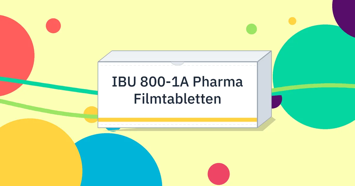 Symbolbild: Packung mit der Aufschrift IBU 800-1A Pharma Filmtabletten (PZN 05515281) – Verfügbarkeit und Bezug in Apotheken in Frankfurt am Main