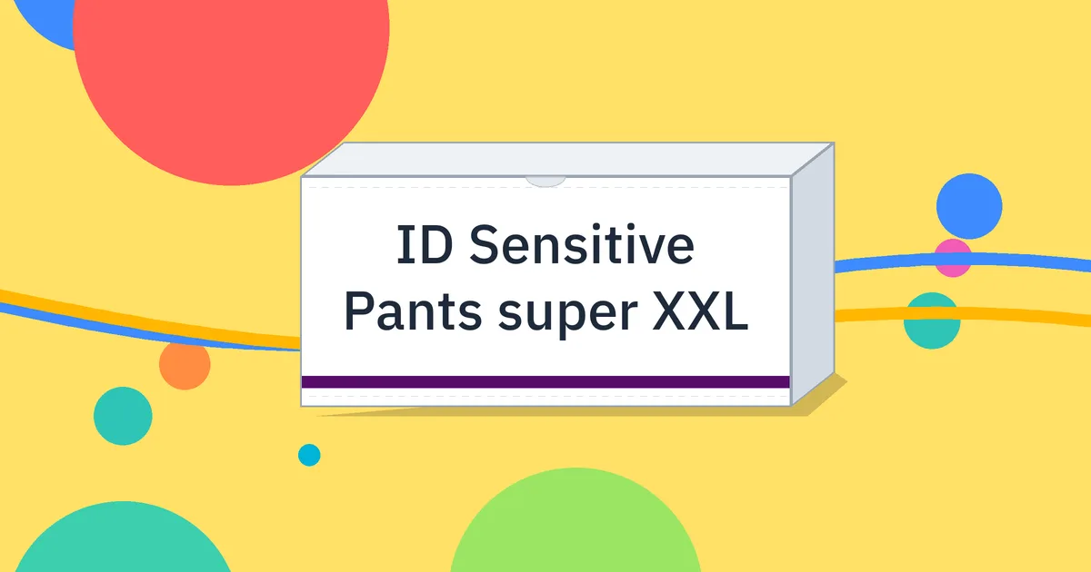 Symbolbild: Packung mit der Aufschrift ID Sensitive Pants super XXL (PZN 19893644) – Verfügbarkeit und Bezug in Apotheken in Frankfurt am Main