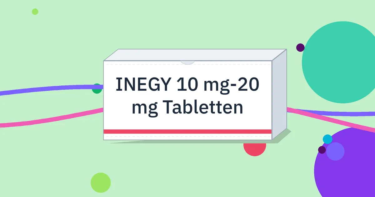 Symbolbild: Packung mit der Aufschrift INEGY 10 mg-20 mg Tabletten (PZN 00761041) – Verfügbarkeit und Bezug in Apotheken in Frankfurt am Main
