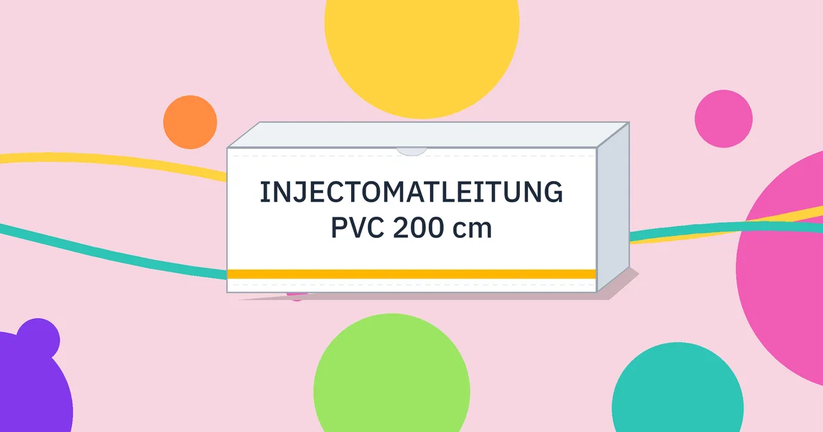 Symbolbild: Packung mit der Aufschrift INJECTOMATLEITUNG PVC 200 cm (PZN 03457243) – Verfügbarkeit und Bezug in Apotheken in Frankfurt am Main