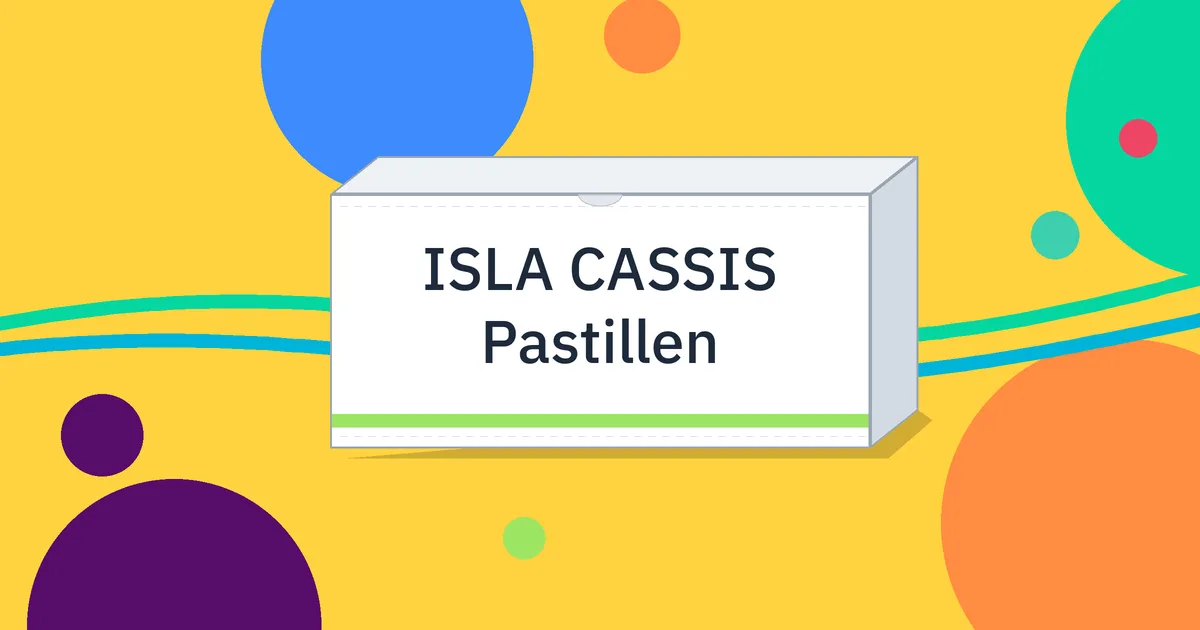 Symbolbild: Packung mit der Aufschrift ISLA CASSIS Pastillen (PZN 03396814) – Verfügbarkeit und Bezug in Apotheken in Frankfurt am Main