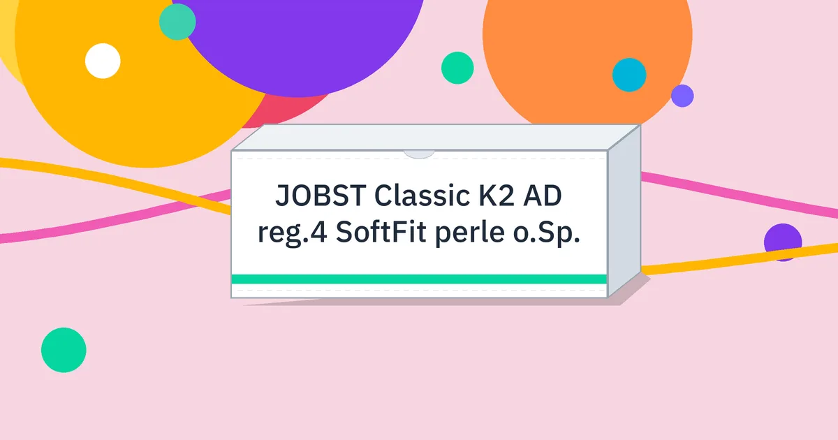 Symbolbild: Packung mit der Aufschrift JOBST Classic K2 AD reg.4 SoftFit perle o.Sp. (PZN 14221650) – Verfügbarkeit und Bezug in Apotheken in Frankfurt am Main