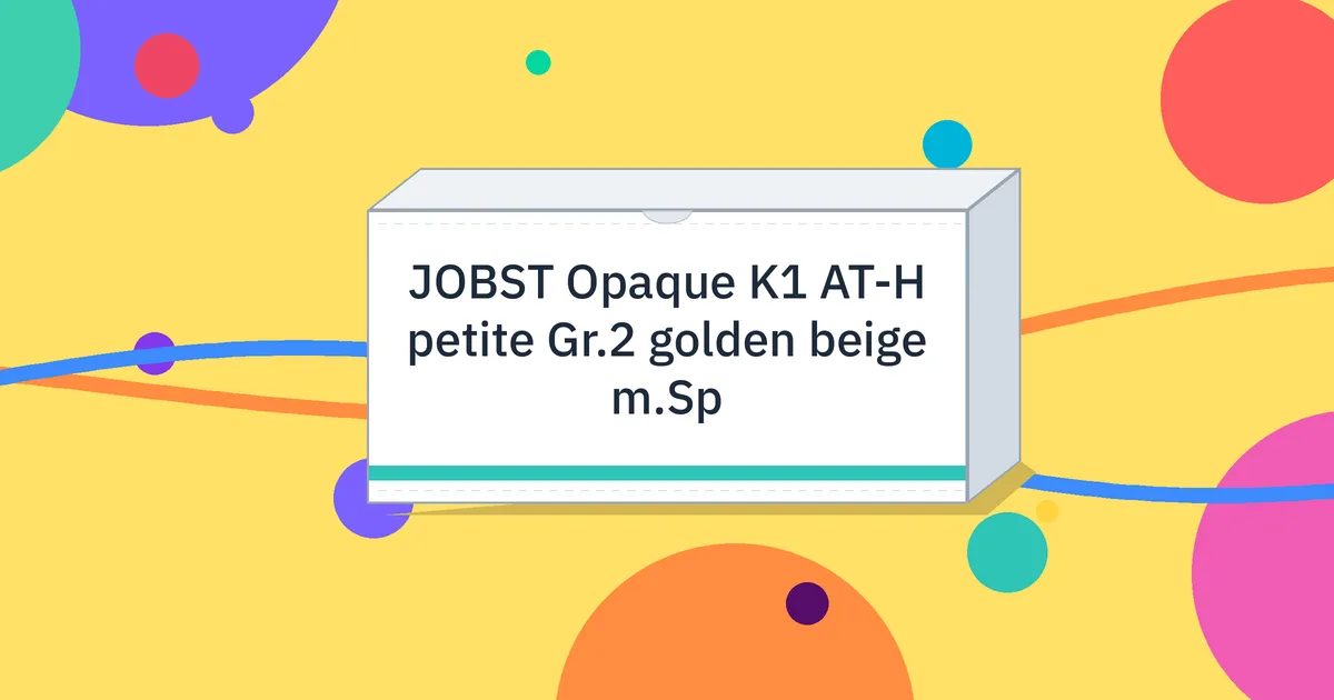 Symbolbild: Packung mit der Aufschrift JOBST Opaque K1 AT-H petite Gr.2 golden beige m.Sp (PZN 16276371) – Verfügbarkeit und Bezug in Apotheken in Frankfurt am Main