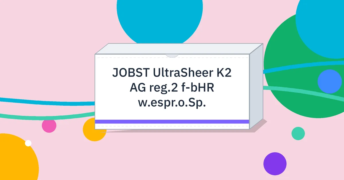 Symbolbild: Packung mit der Aufschrift JOBST UltraSheer K2 AG reg.2 f-bHR w.espr.o.Sp. (PZN 16311825) – Verfügbarkeit und Bezug in Apotheken in Frankfurt am Main