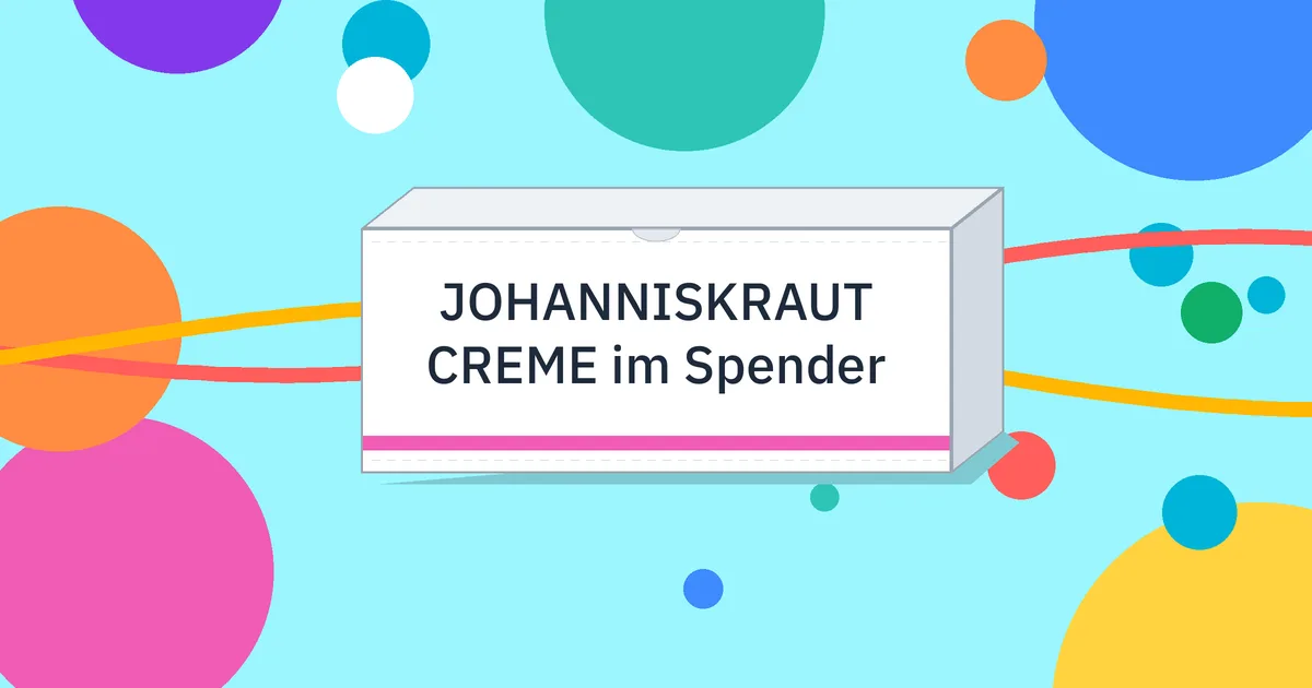 Symbolbild: Packung mit der Aufschrift JOHANNISKRAUT CREME im Spender (PZN 13514261) – Verfügbarkeit und Bezug in Apotheken in Frankfurt am Main
