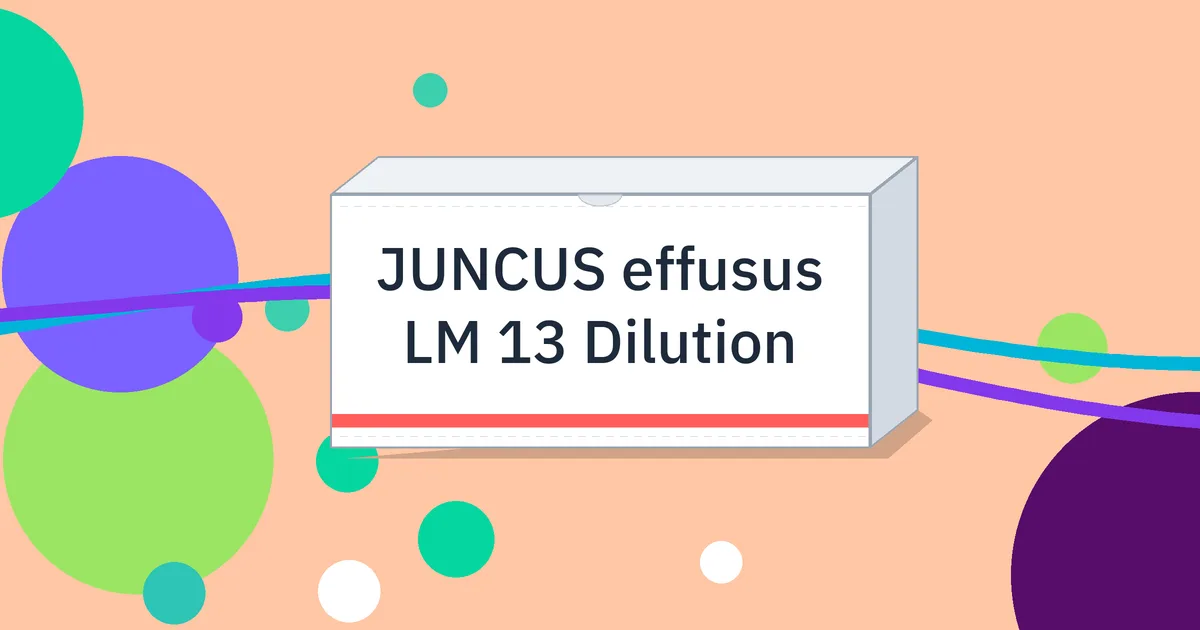 Symbolbild: Packung mit der Aufschrift JUNCUS effusus LM 13 Dilution (PZN 13564164) – Verfügbarkeit und Bezug in Apotheken in Frankfurt am Main