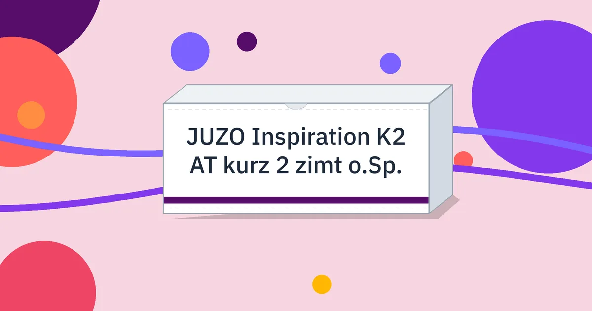 Symbolbild: Packung mit der Aufschrift JUZO Inspiration K2 AT kurz 2 zimt o.Sp. (PZN 14930820) – Verfügbarkeit und Bezug in Apotheken in Frankfurt am Main