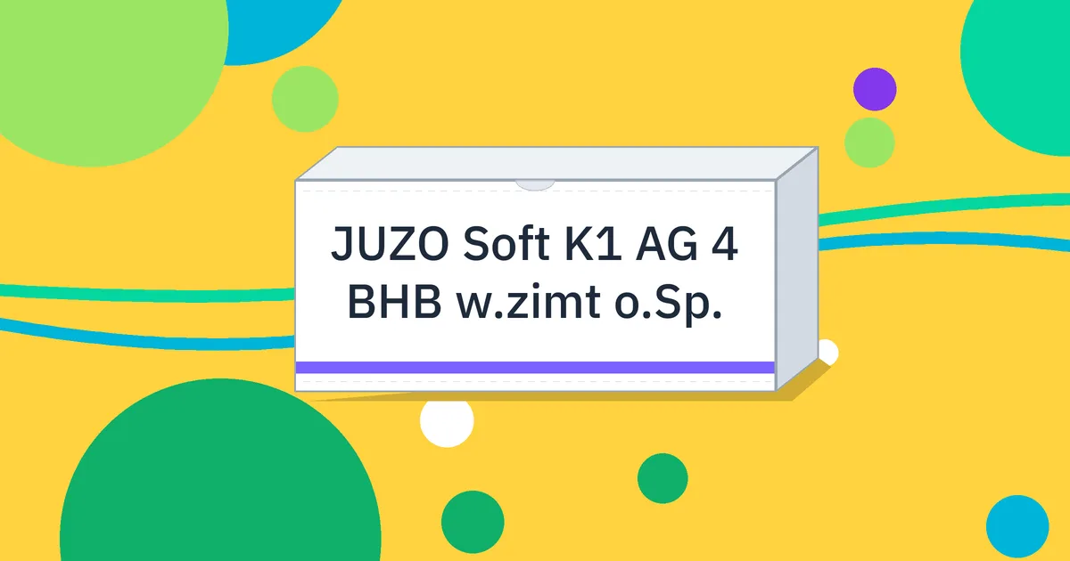Symbolbild: Packung mit der Aufschrift JUZO Soft K1 AG 4 BHB w.zimt o.Sp. (PZN 14837351) – Verfügbarkeit und Bezug in Apotheken in Frankfurt am Main