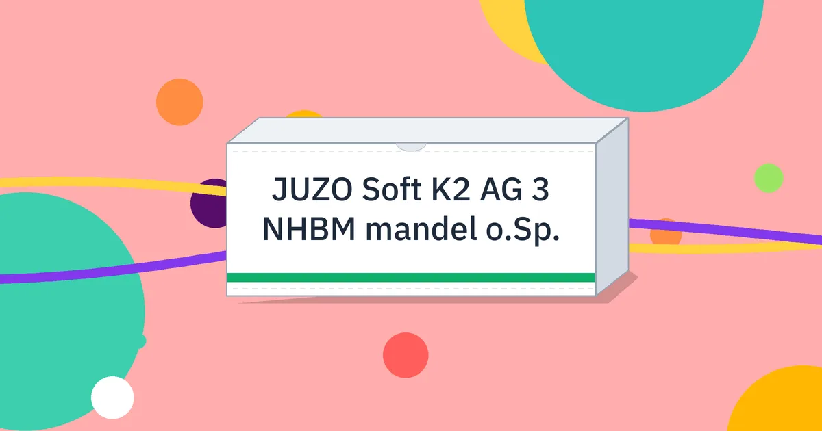 Symbolbild: Packung mit der Aufschrift JUZO Soft K2 AG 3 NHBM mandel o.Sp. (PZN 14997741) – Verfügbarkeit und Bezug in Apotheken in Frankfurt am Main