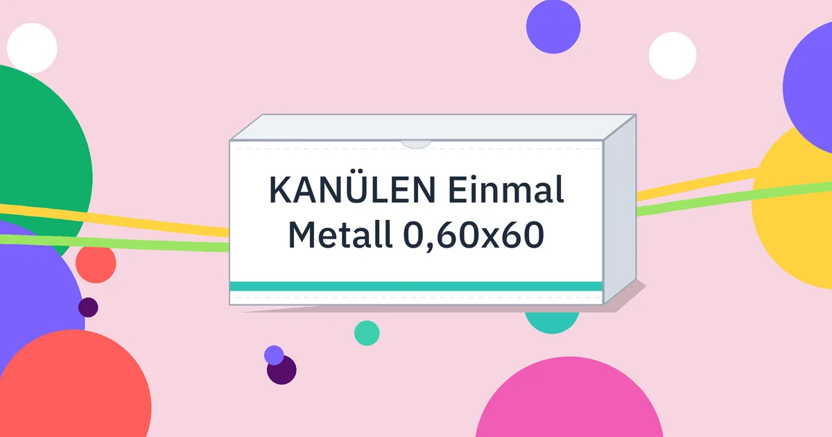 Symbolbild: Packung mit der Aufschrift KANÜLEN Einmal Metall 0,60x60 (PZN 01965165) – Verfügbarkeit und Bezug in Apotheken in Frankfurt am Main