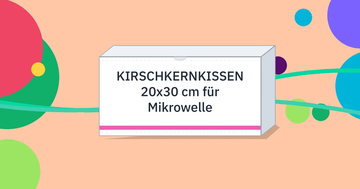 Symbolbild: Packung mit der Aufschrift KIRSCHKERNKISSEN 20x30 cm für Mikrowelle (PZN 01440623) – Verfügbarkeit und Bezug in Apotheken in Frankfurt am Main