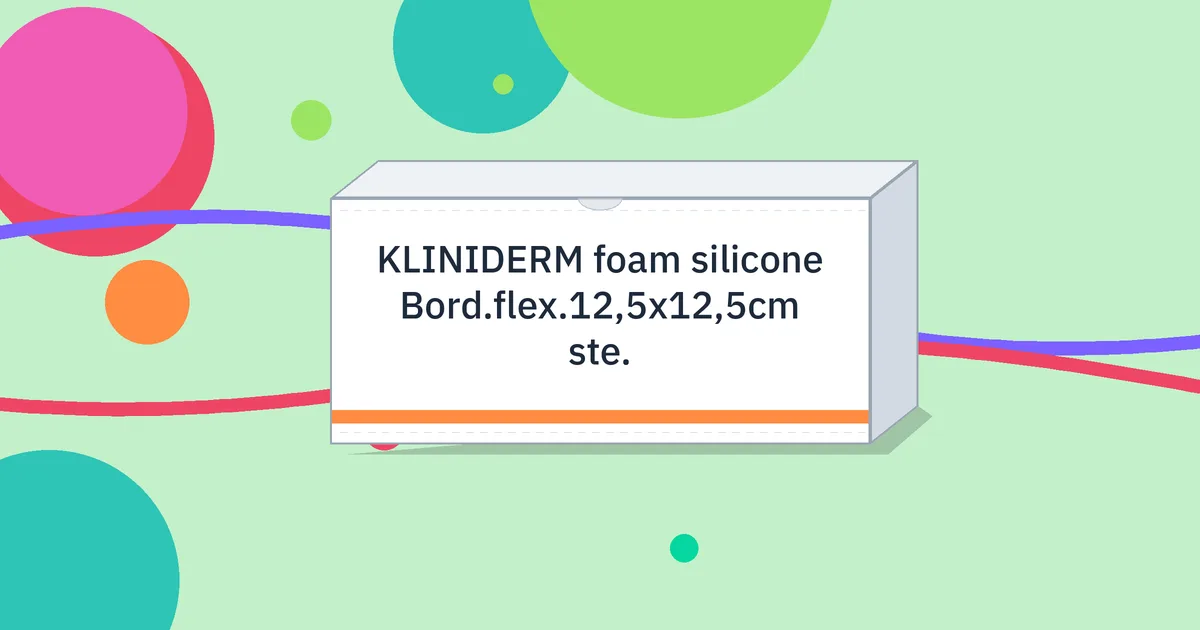 Symbolbild: Packung mit der Aufschrift KLINIDERM foam silicone Bord.flex.12,5x12,5cm ste. (PZN 19869054) – Verfügbarkeit und Bezug in Apotheken in Frankfurt am Main