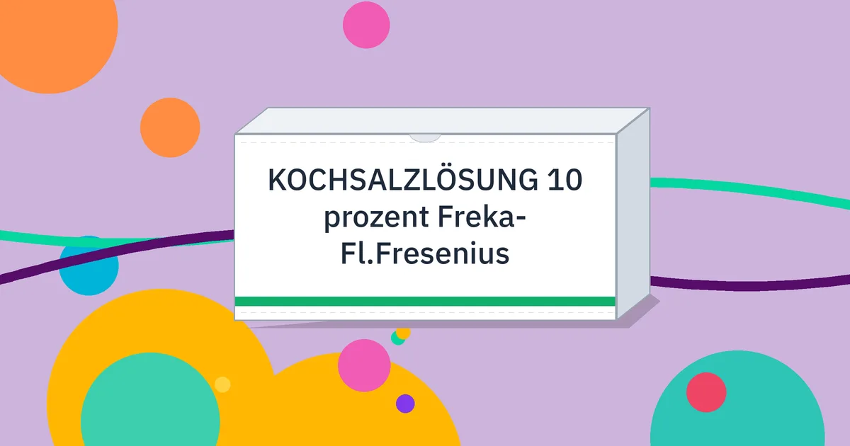 Symbolbild: Packung mit der Aufschrift KOCHSALZLÖSUNG 10 prozent Freka-Fl.Fresenius (PZN 06178555) – Verfügbarkeit und Bezug in Apotheken in Frankfurt am Main
