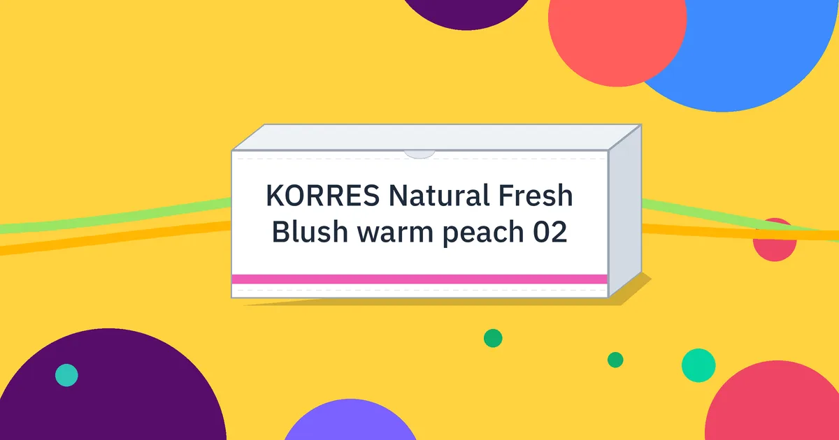 Symbolbild: Packung mit der Aufschrift KORRES Natural Fresh Blush warm peach 02 (PZN 19900396) – Verfügbarkeit und Bezug in Apotheken in Frankfurt am Main