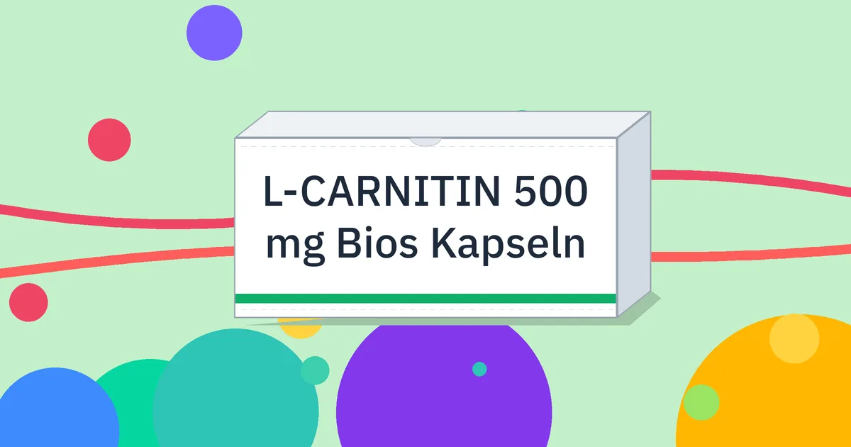 Symbolbild: Packung mit der Aufschrift L-CARNITIN 500 mg Bios Kapseln (PZN 07353090) – Verfügbarkeit und Bezug in Apotheken in Frankfurt am Main