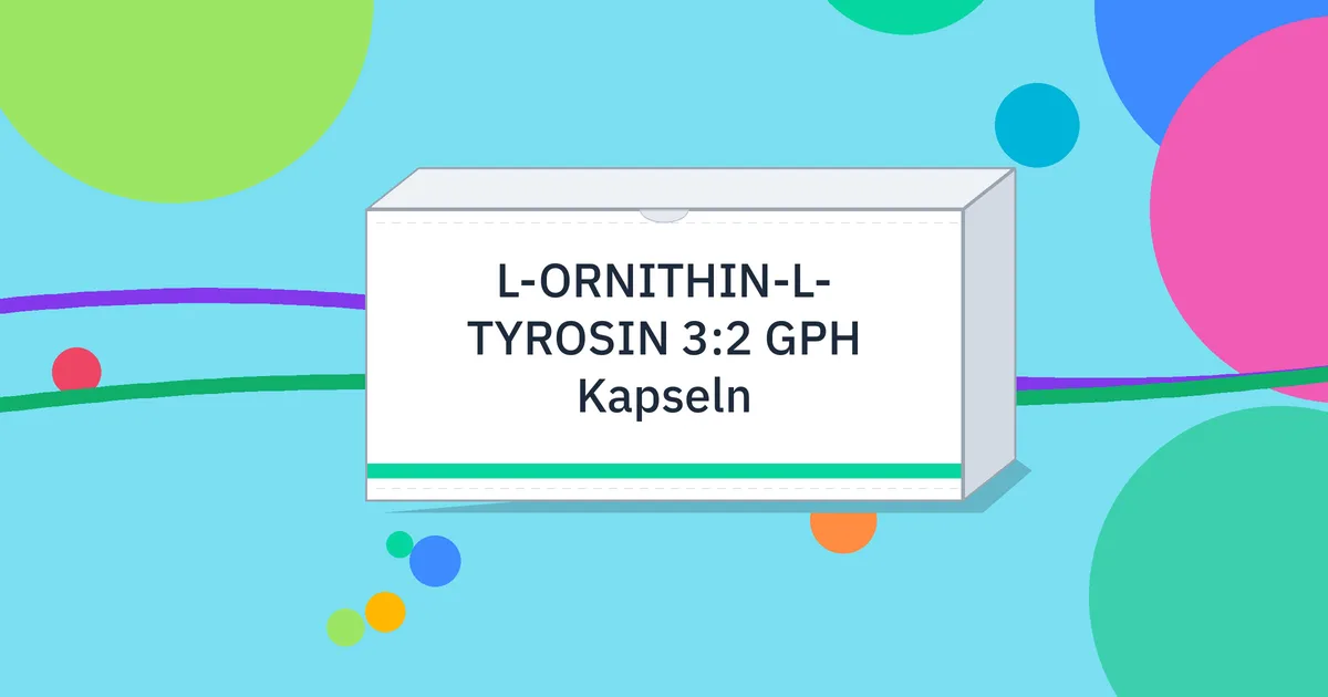 Symbolbild: Packung mit der Aufschrift L-ORNITHIN-L-TYROSIN 3:2 GPH Kapseln (PZN 04131986) – Verfügbarkeit und Bezug in Apotheken in Frankfurt am Main