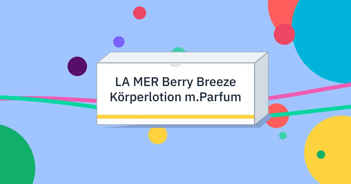 Symbolbild: Packung mit der Aufschrift LA MER Berry Breeze Körperlotion m.Parfum (PZN 19466310) – Verfügbarkeit und Bezug in Apotheken in Frankfurt am Main