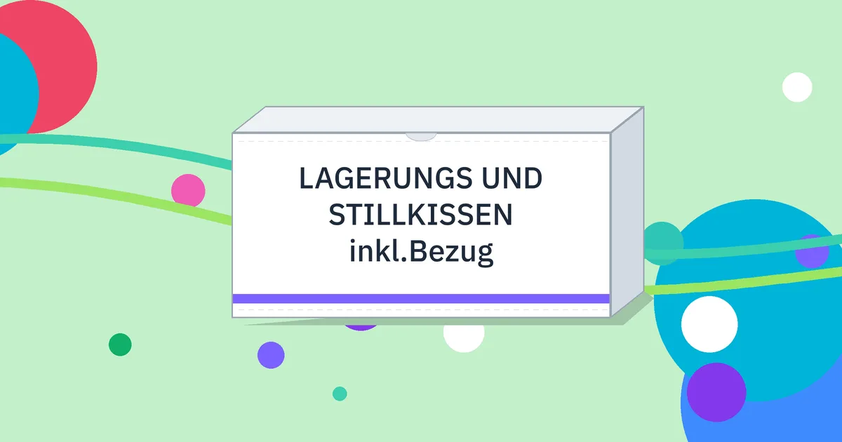 Symbolbild: Packung mit der Aufschrift LAGERUNGS UND STILLKISSEN inkl.Bezug (PZN 09307243) – Verfügbarkeit und Bezug in Apotheken in Frankfurt am Main