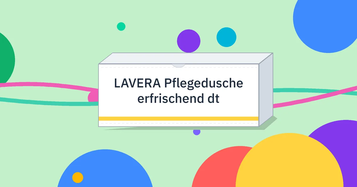 Symbolbild: Packung mit der Aufschrift LAVERA Pflegedusche erfrischend dt (PZN 17502869) – Verfügbarkeit und Bezug in Apotheken in Frankfurt am Main