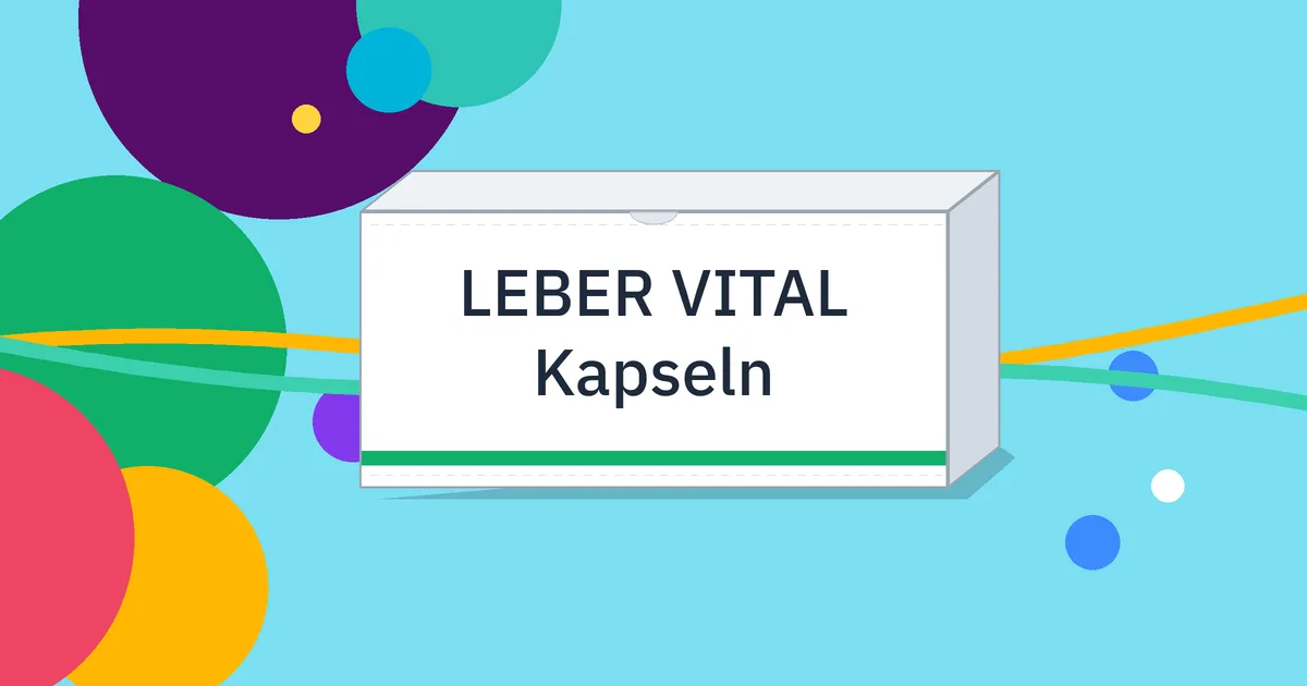 Symbolbild: Packung mit der Aufschrift LEBER VITAL Kapseln (PZN 19052821) – Verfügbarkeit und Bezug in Apotheken in Frankfurt am Main