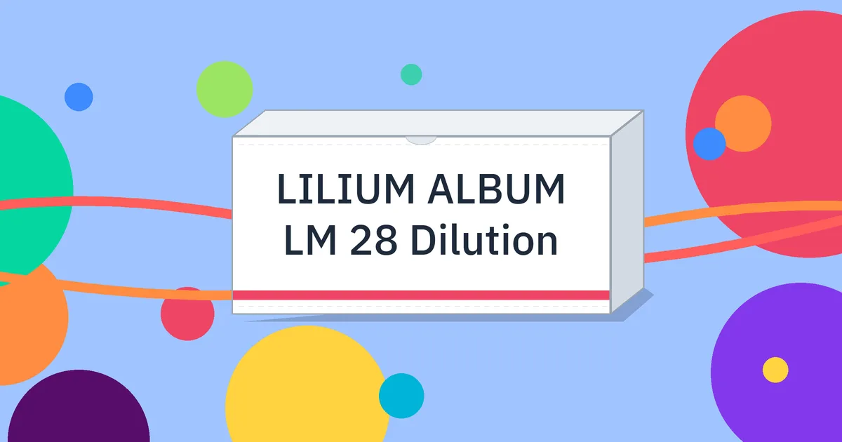 Symbolbild: Packung mit der Aufschrift LILIUM ALBUM LM 28 Dilution (PZN 12930856) – Verfügbarkeit und Bezug in Apotheken in Frankfurt am Main